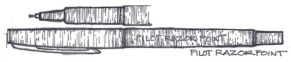 a pen a day: pen 98:pilot razor point