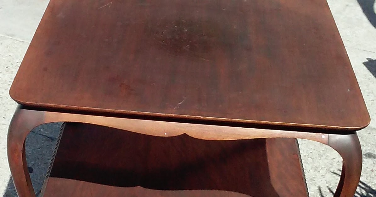 UHURU FURNITURE & COLLECTIBLES: SOLD - 2 Tiered Antique Lamp Table - $65