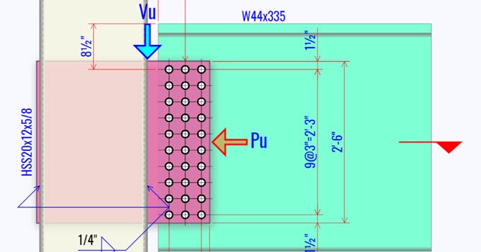 Beam To HSS Column Connection: SHEAR PLATE SUBJECT TO SHEAR & AXIAL ...