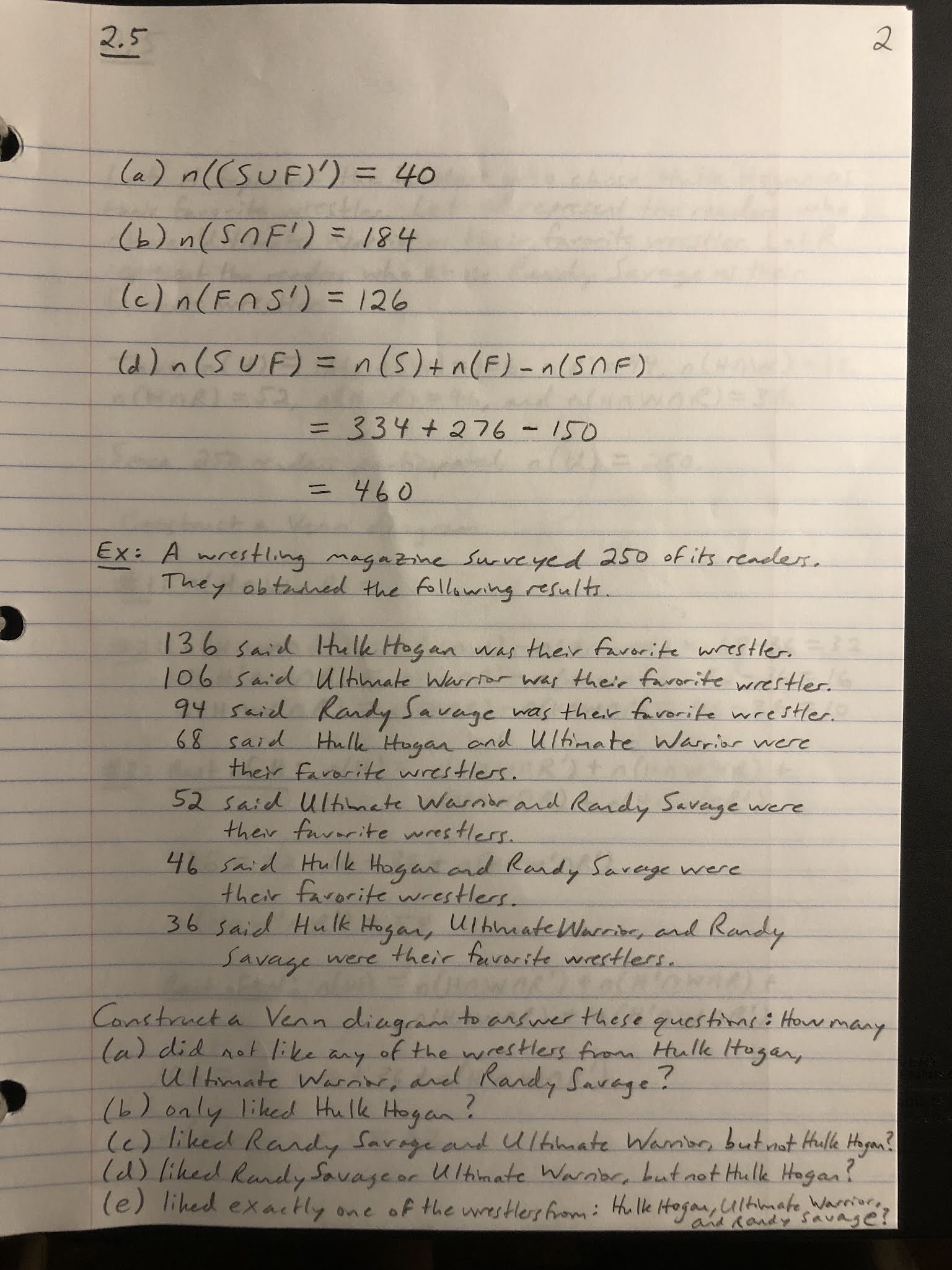 Professor Frank’s Math Blog: 2.5 Applications of Sets Notes