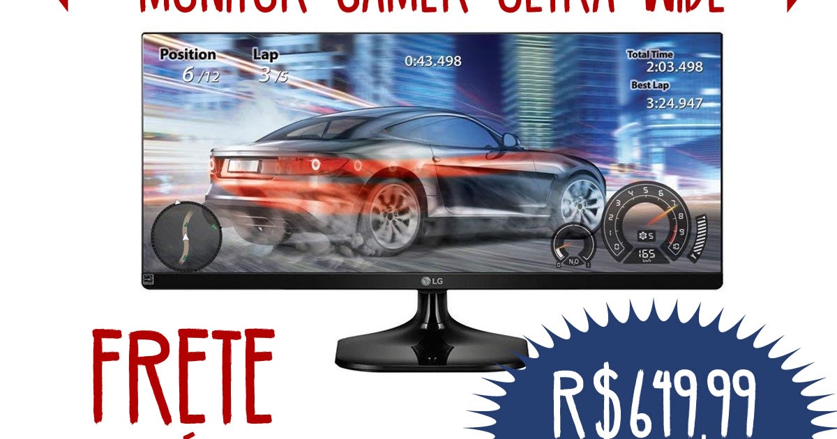 Monitor LG Gamer LED Ultrawide | É gigante, mas é baratinho!