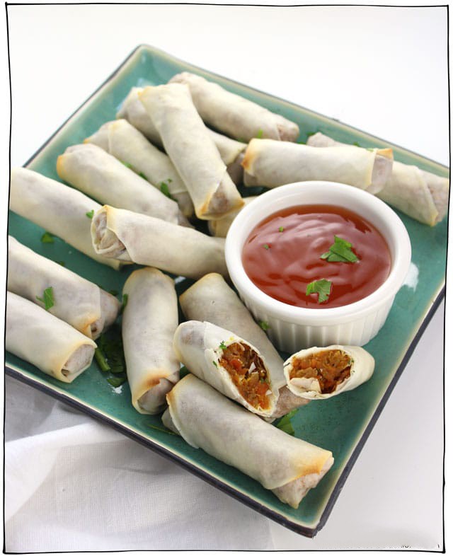 Vegan Baked Spring Rolls - Recipes Today