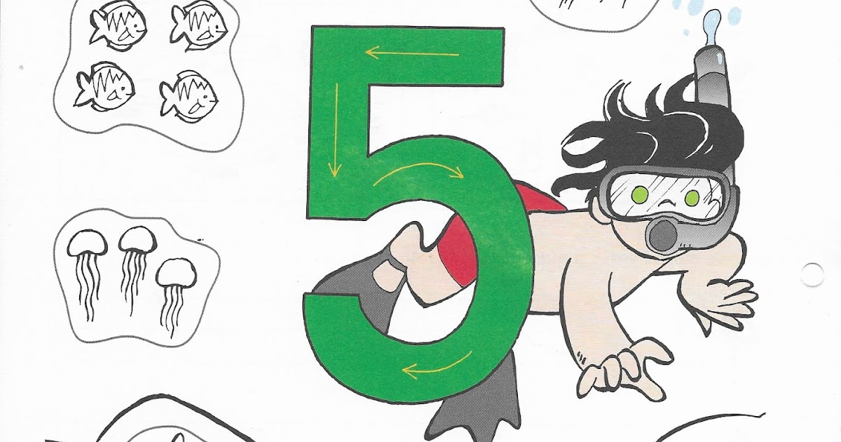 Aprende Brincando: Ficha Pré-Escolar: Número 5