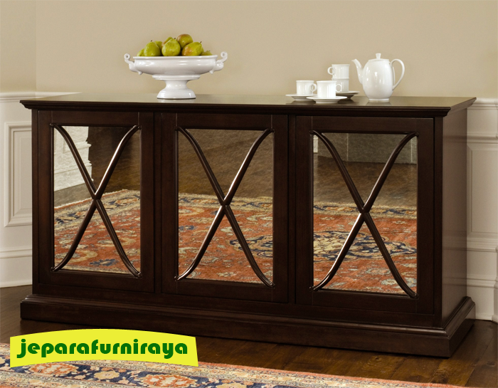 JUAL BUFFET KACA CERMIN EXCLUSIVE FURNITURE JEPARA