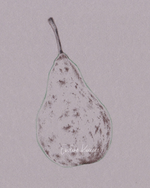 How to draw a pear with colored pencils - Step by step tutorial ...