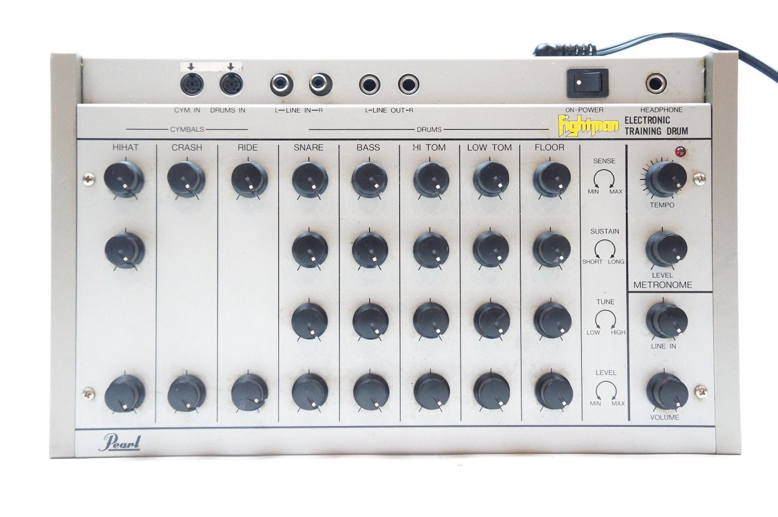 MATRIXSYNTH: Pearl FM-8 FightMan 8ch Analog Drum Synthesizer SN 801934