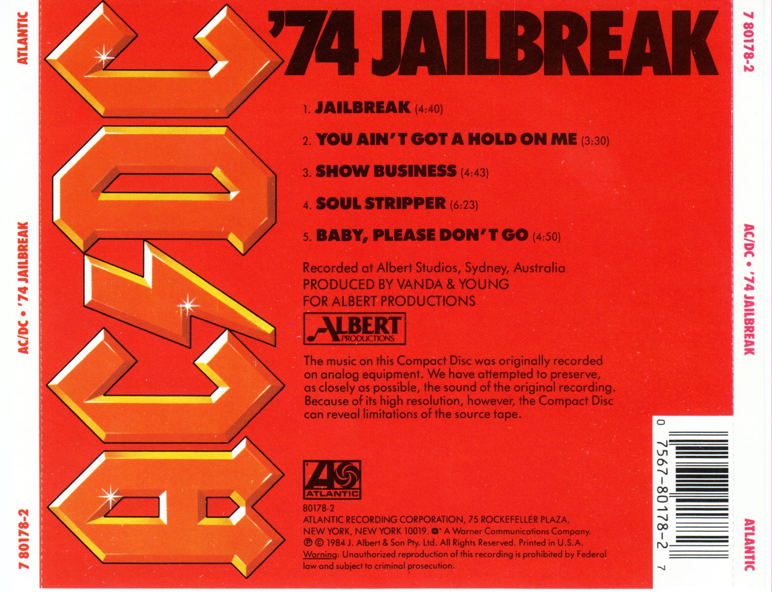 AC/DC - '74 Jailbreak (1984) ~ mail-4-metal.blogspot