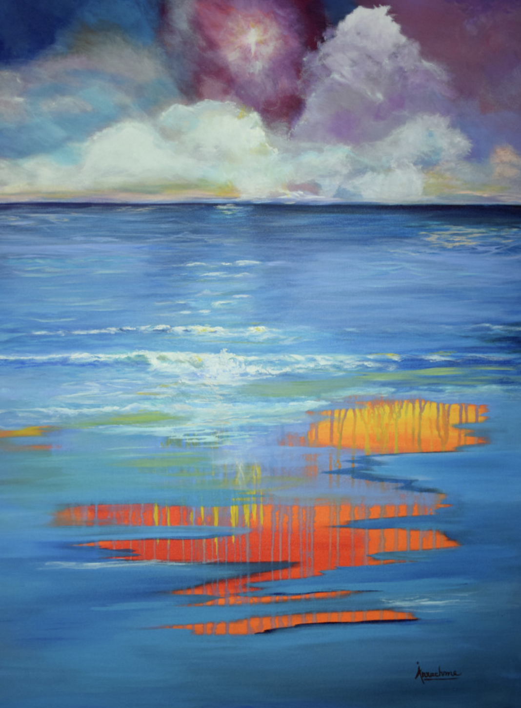 Arrachme Contemporary Art: Contemporary Abstract Seascape Painting ...