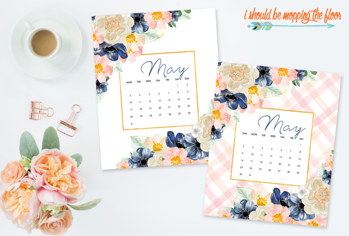 Free May Calendar Printable | i should be mopping the floor