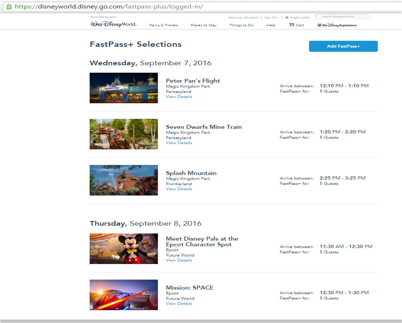 How to Set-up Your Disney Fastpass PLUS