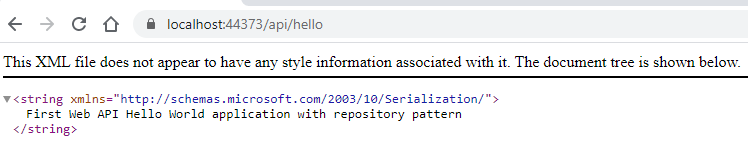 Create First Web API Hello World application with repository pattern ... Create First Web API Hello World application with repository pattern ...