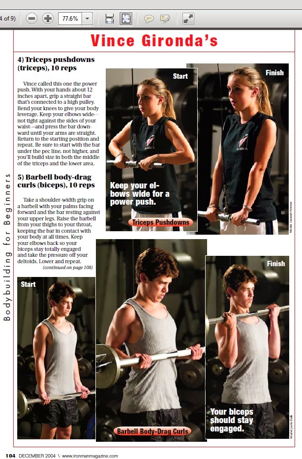 Vince Gironda's Bodybuilding For Beginners. Courtesy of Ironman ...