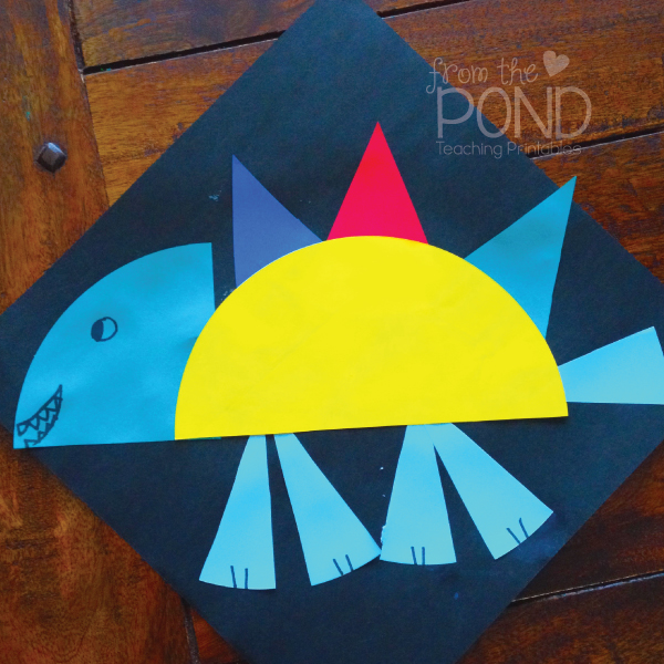 Paper Circle Dinosaur | From the Pond