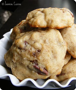 Biscuits aux bananes et morceaux de chocolat - Jasmine Cuisine