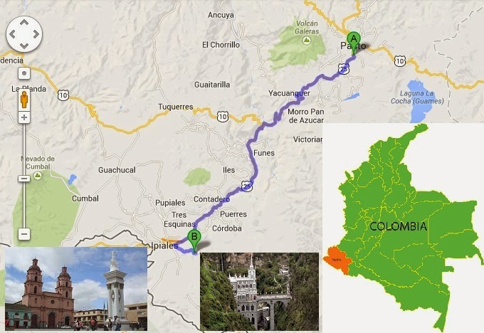 Ubicación Santuario de Nuestra Señora de las Lajas | Ven y visita el ...