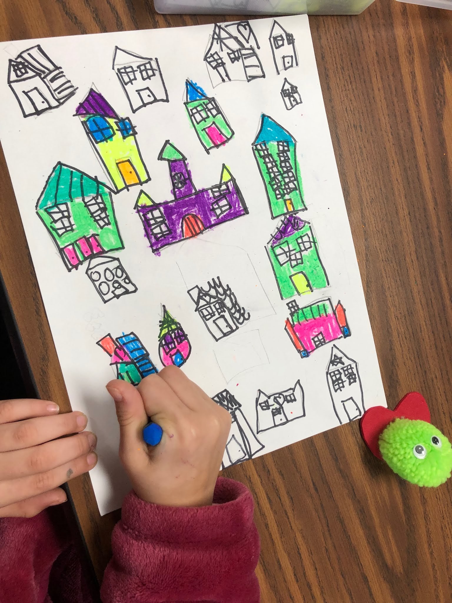 Mrs. Harris' art room: Folk art houses 1st grade art lesson