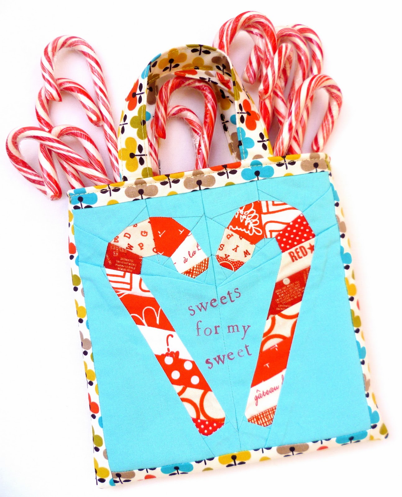 verykerryberry: Candy Cane Mini Tote Bag Tutorial