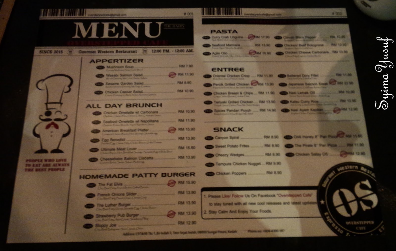 Syima Yusuf: Overstepped Cafe | Cafe Hipster Kedah