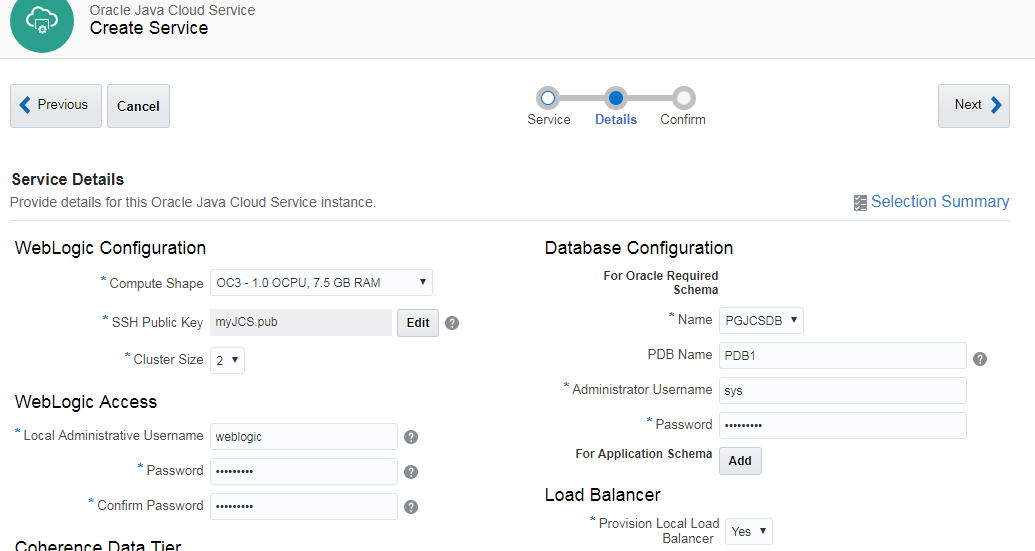 Pg S Oracle Soa Osb Tech Blog How To Provision An Oracle Java Cloud Service Instance