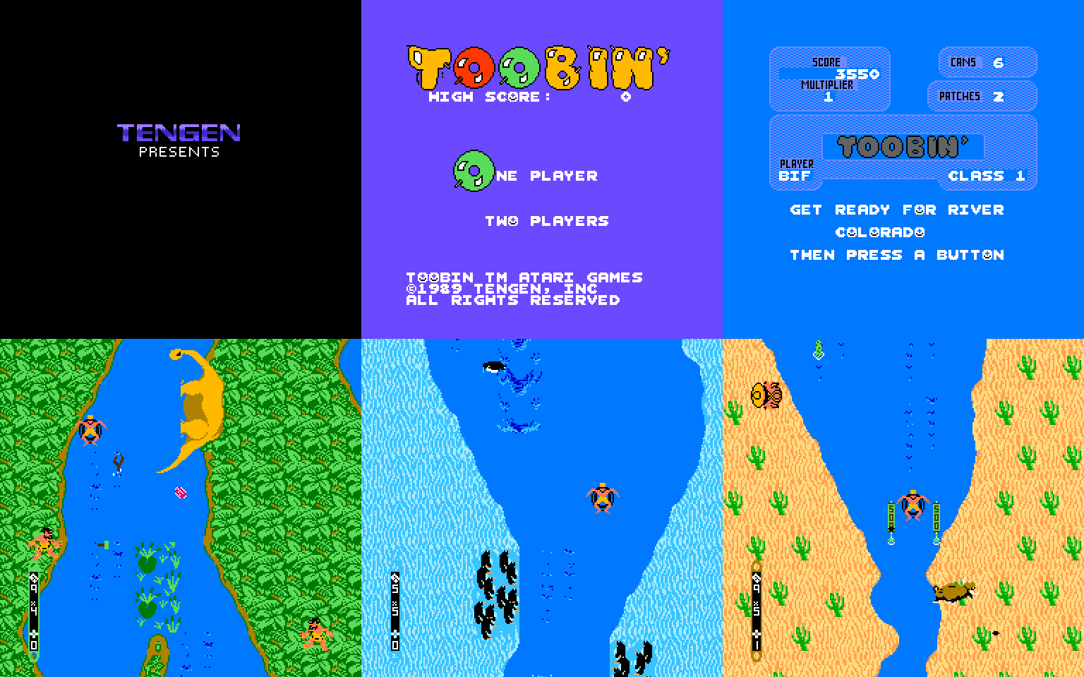 FRGCB - Finnish Retro Game Comparison Blog: Toobin' (Atari Games/Tengen ...