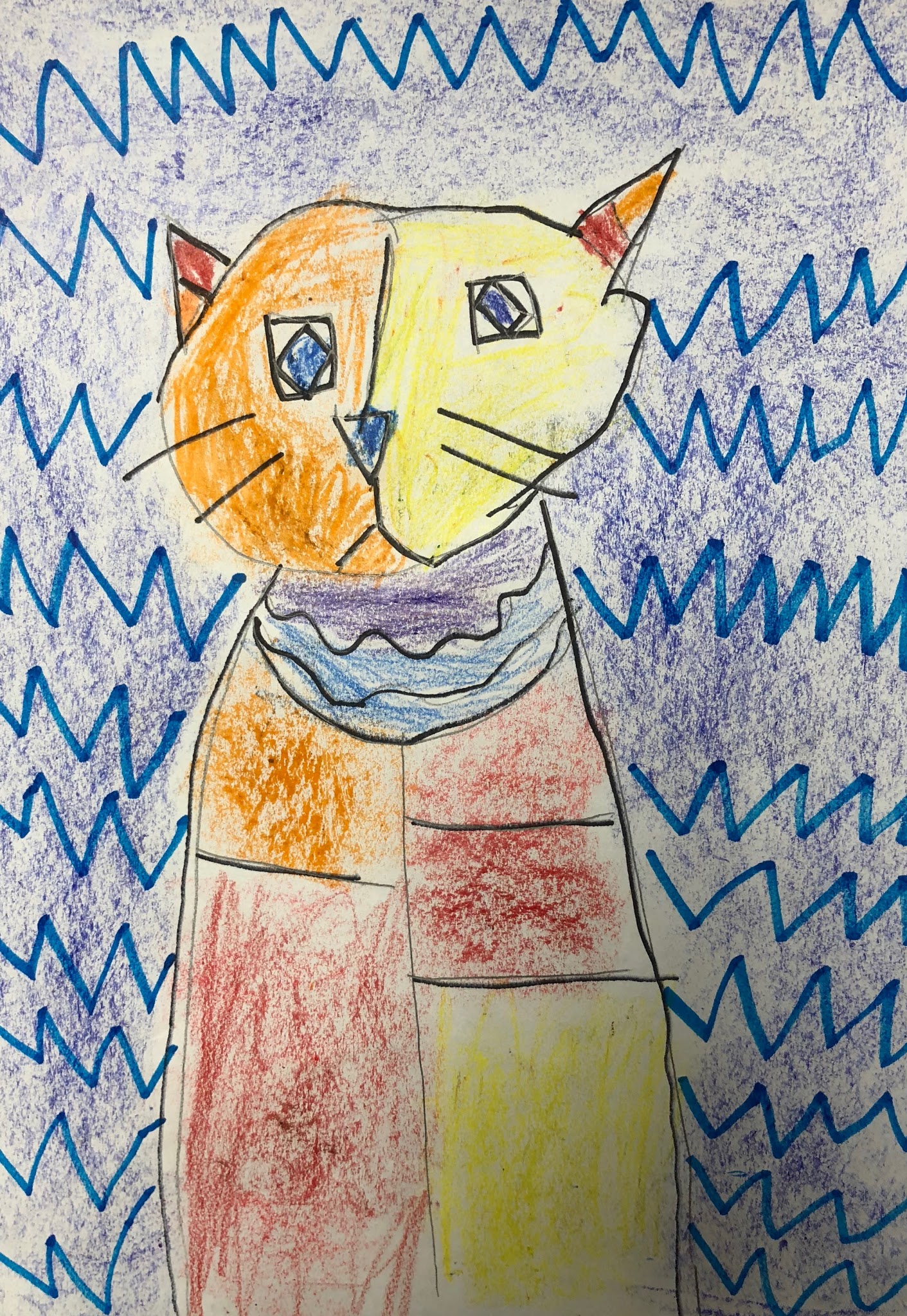Mrs. Harris' art room: Kindergarten Paul klee cats with warm and cool ...