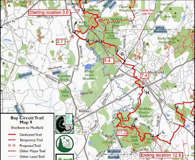 Breakheart Trail Running: Bay Circuit Trail Map 9 - Rocky Narrows Hike