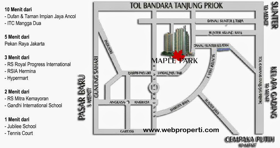 Maple Park Apartemen @ Kemayoran: Maps
