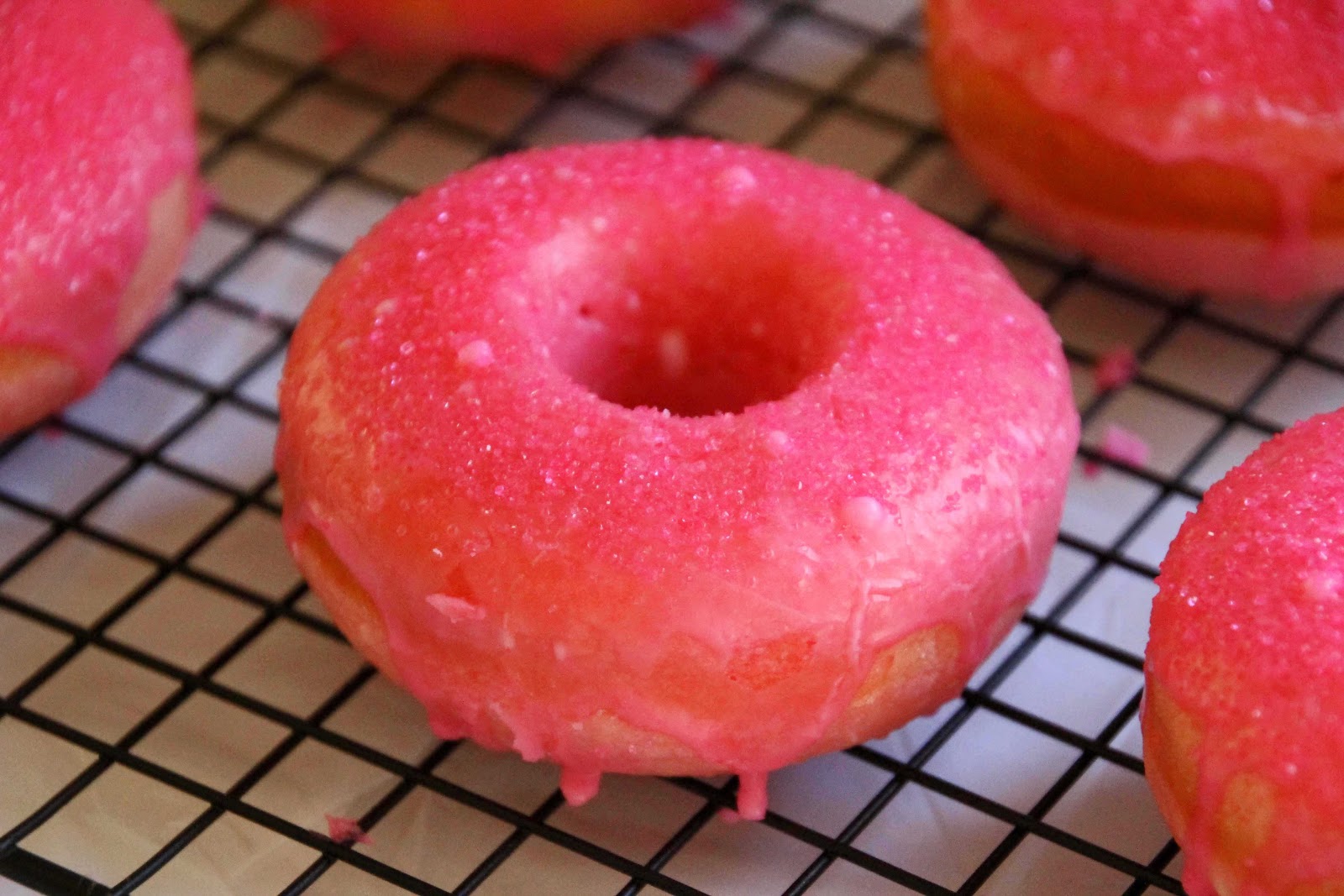 Life Is Sweets: Delicious Hot Pink Baked Donuts