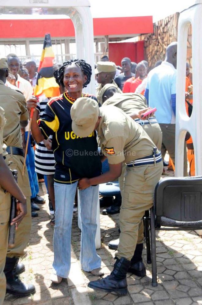 14 Photos Of Ugandan Ladies Being Frisked On Their Private Parts Before Afcon Qualifier Match