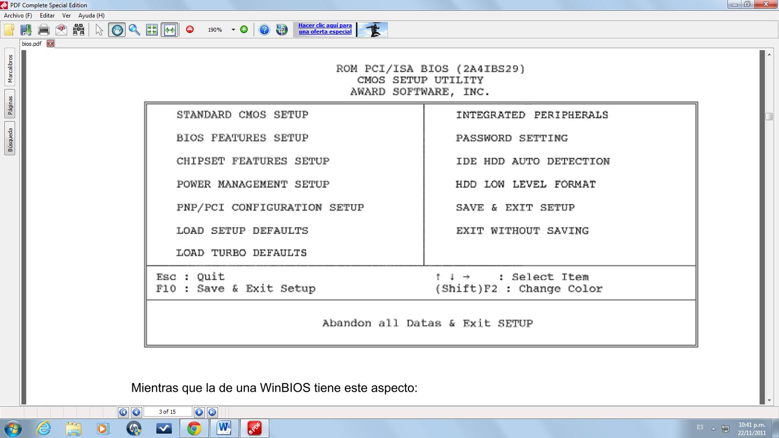 Ensamblar Equipo de Cómputo: MANUAL BÁSICO BIOS