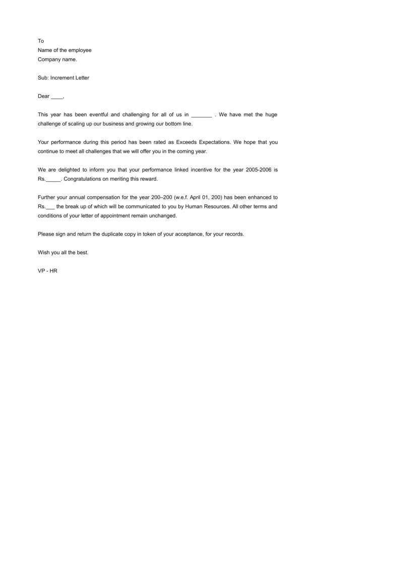 Performance Review Letter Template ~ Resume Letter