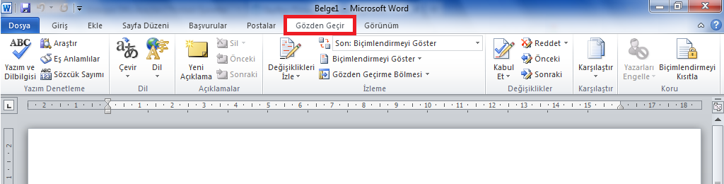 WORD KULLANIMI: MİCROSOFT WORD SEKMELERİ