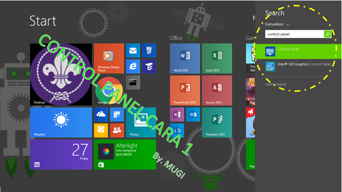 Cara Membuka Control Panel di Windows 8 - GILANKUN