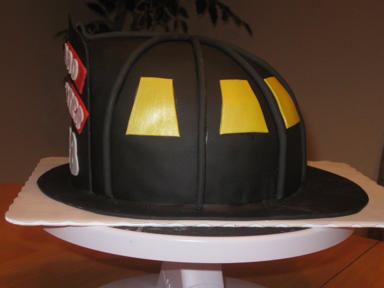 Cakes by Becky: Fireman's Helmet Birthday Cake