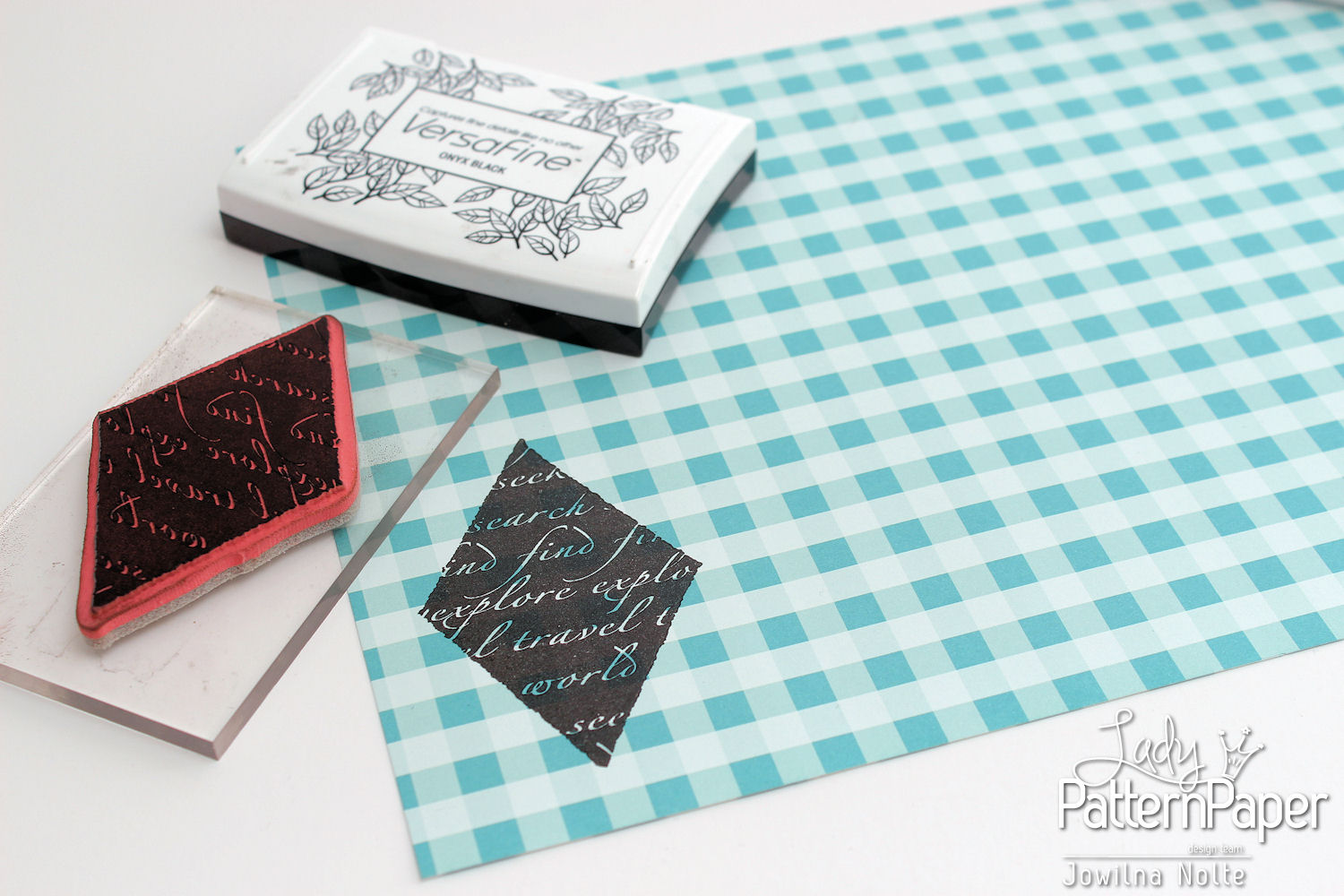Stamped details with lady Pattern Paper. - imagine the possibilities