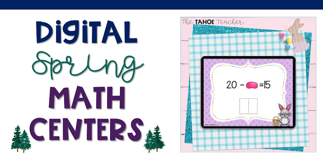 Digital Spring Math Centers for K-2 | The Tahoe Teacher