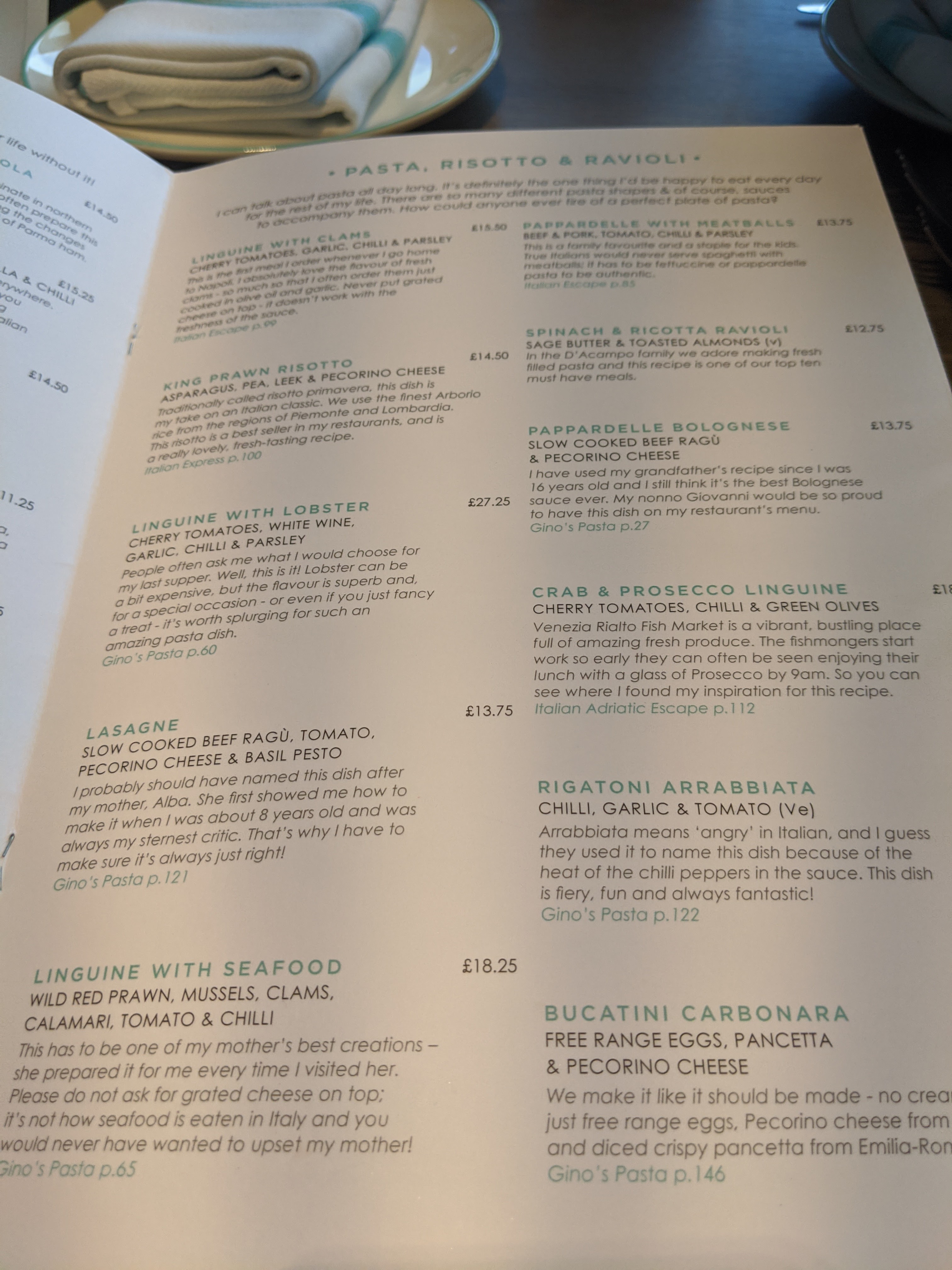 Gino D'Acampo Newcastle Quayside | Menus & Review | Visit Newcastle