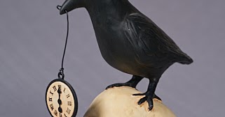 Vintage Halloween Collector: Skull on Raven by Jenene Mortimer from ESC ...