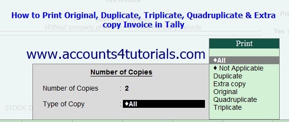 How To Print Original Duplicate Triplicate And Extra Copy Invoices In How To Print Original Duplicate Triplicate And Extra Copy Invoices In