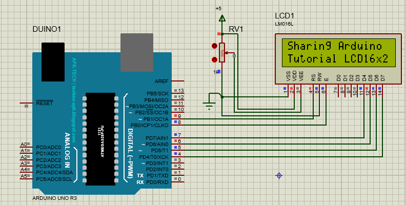 Mengakses LCD menggunakan LCD 16x2 menggunakan Arduino Uno