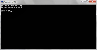 C++ program to calculate sum of two numbers