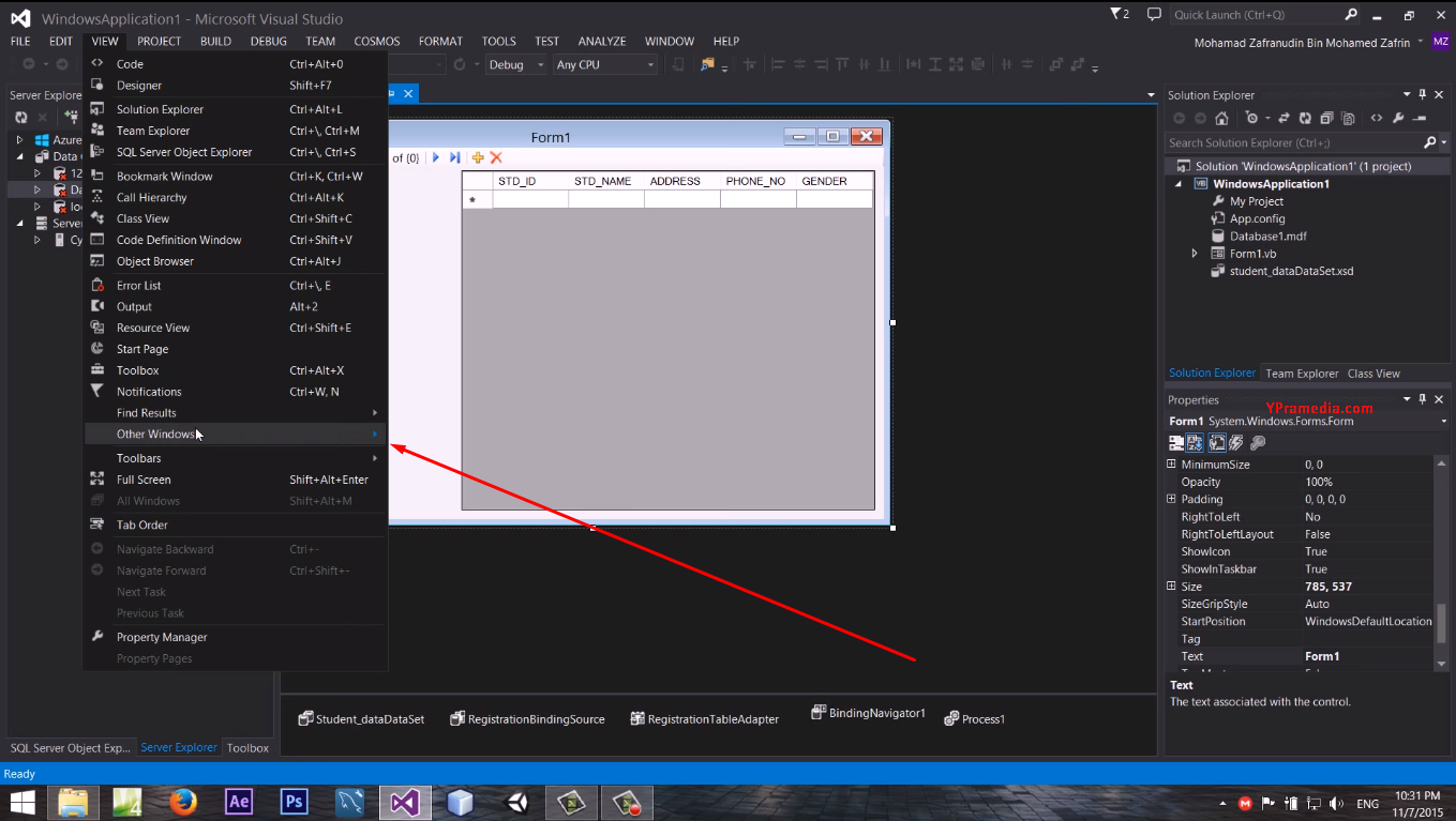 Show Data Sources pada Visual Studio 2013 - YPramedia
