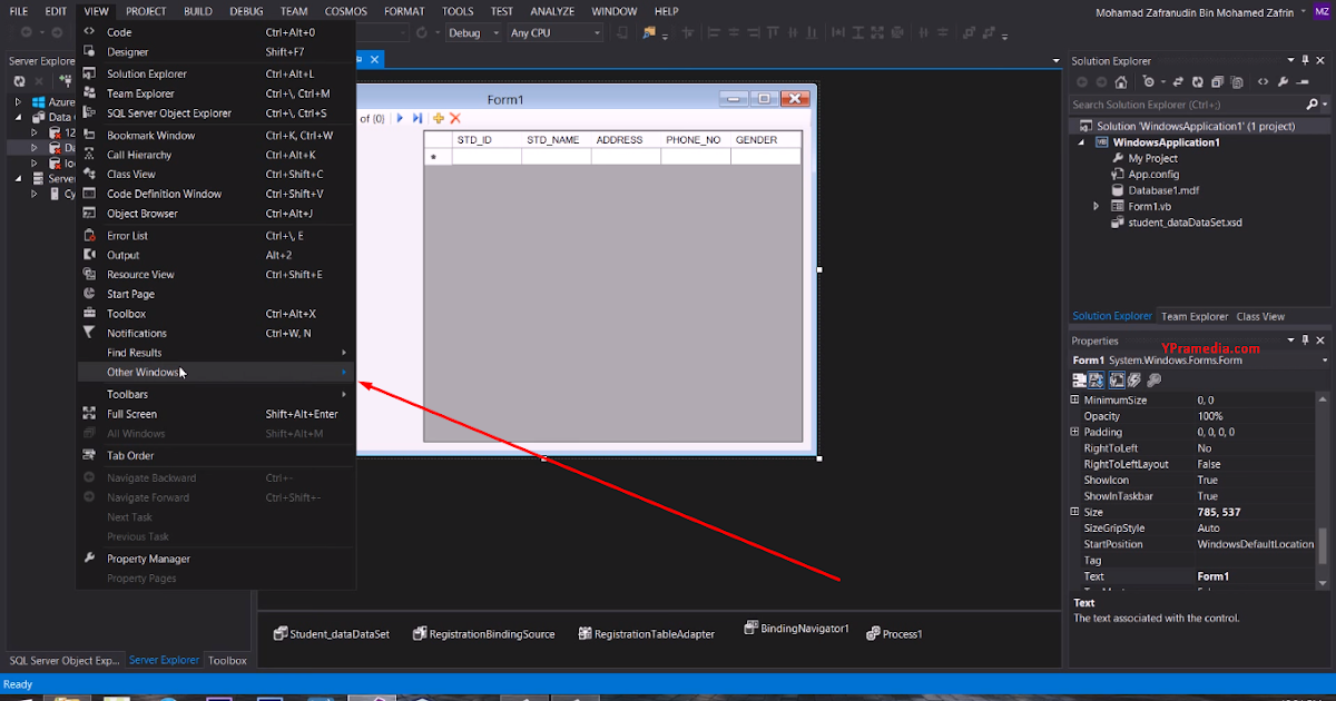 Show Data Sources pada Visual Studio 2013 - YPramedia
