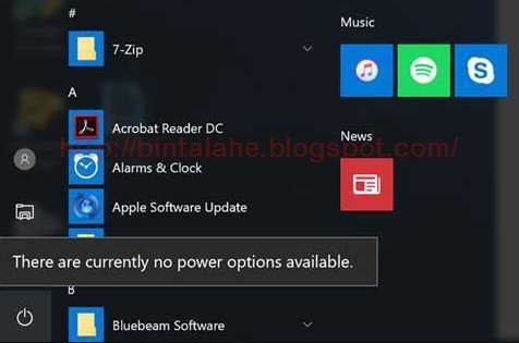 Cara Mengatasi Error "There Are Currently No Power Options Available ...