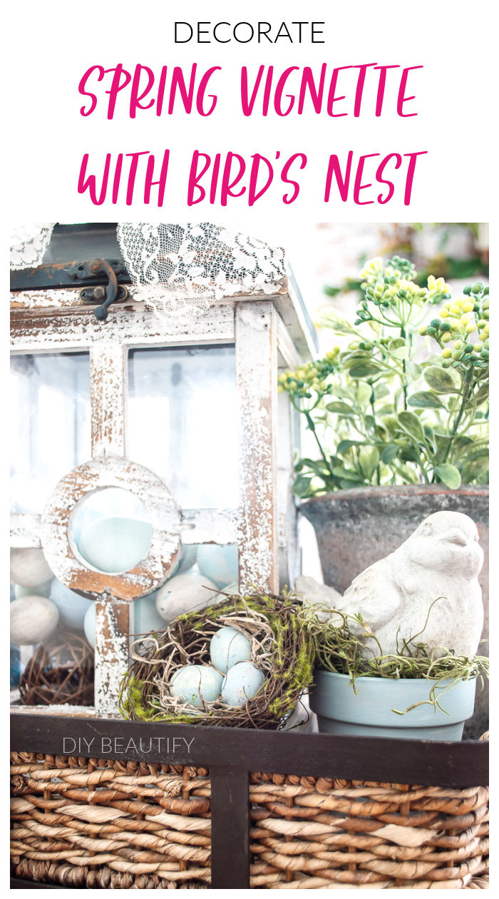 Sweet Spring Tray Vignette - DIY Beautify - Creating Beauty at Home