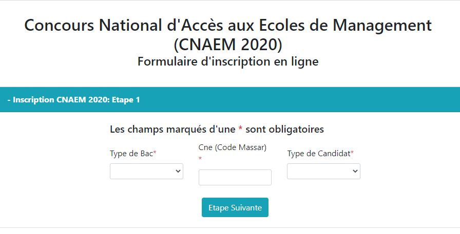 Concours National Écoles Management CNAEM Réseaux ENCG 2020