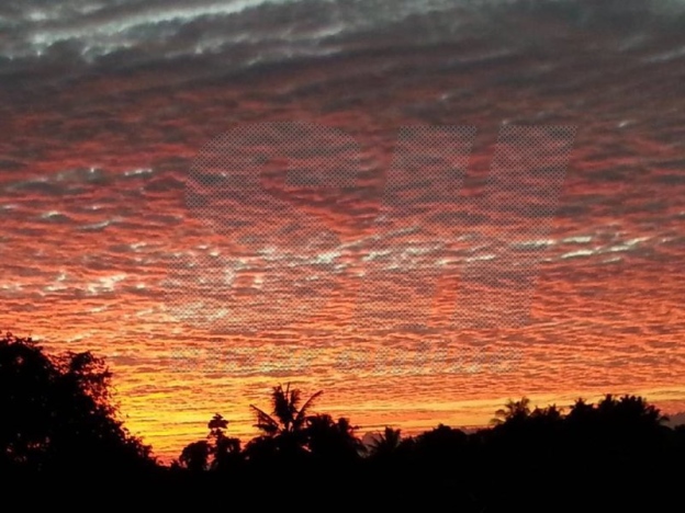 Gambar pemandangan cantik awan merah hanya boleh dilihat di Kelantan