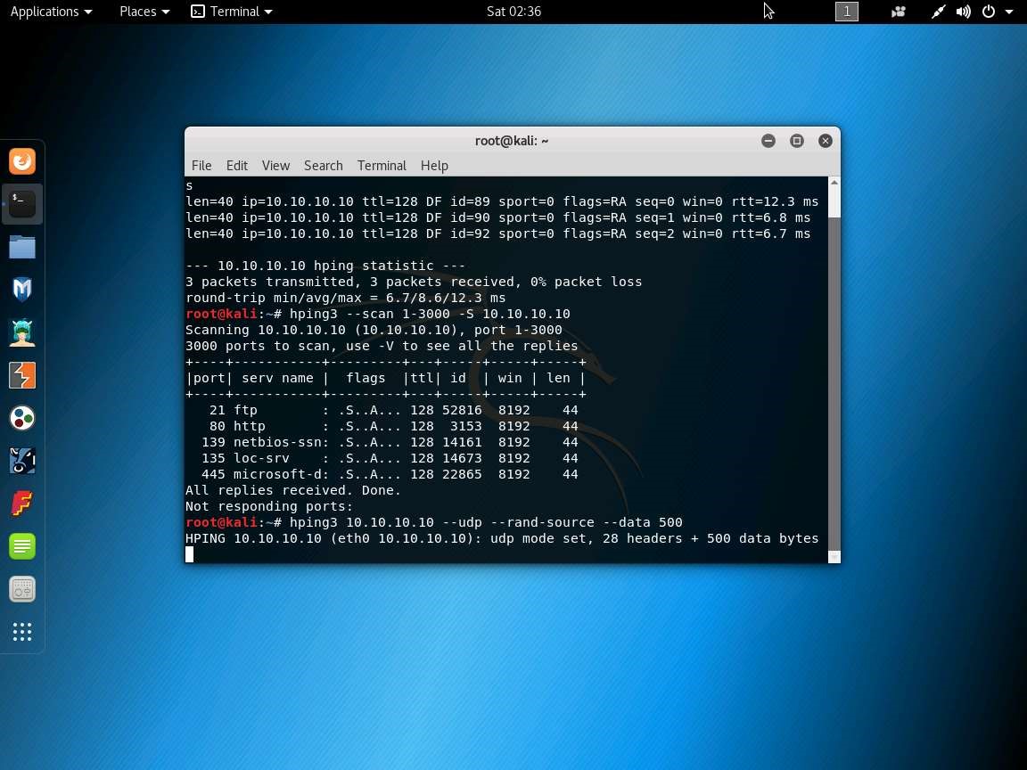 I Crack Intel Network Scanning Udp And Tcp Packet Crafting Techniques Using Hping3