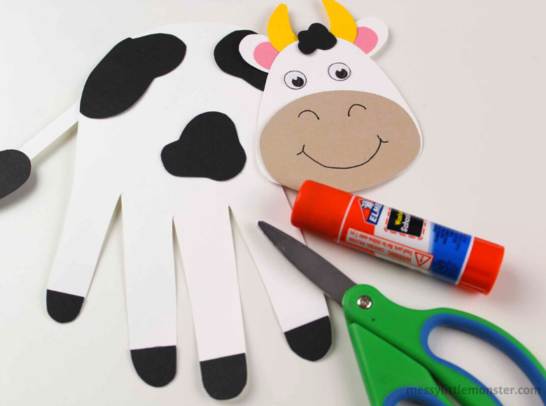 Handprint Cow Craft - Messy Little Monster