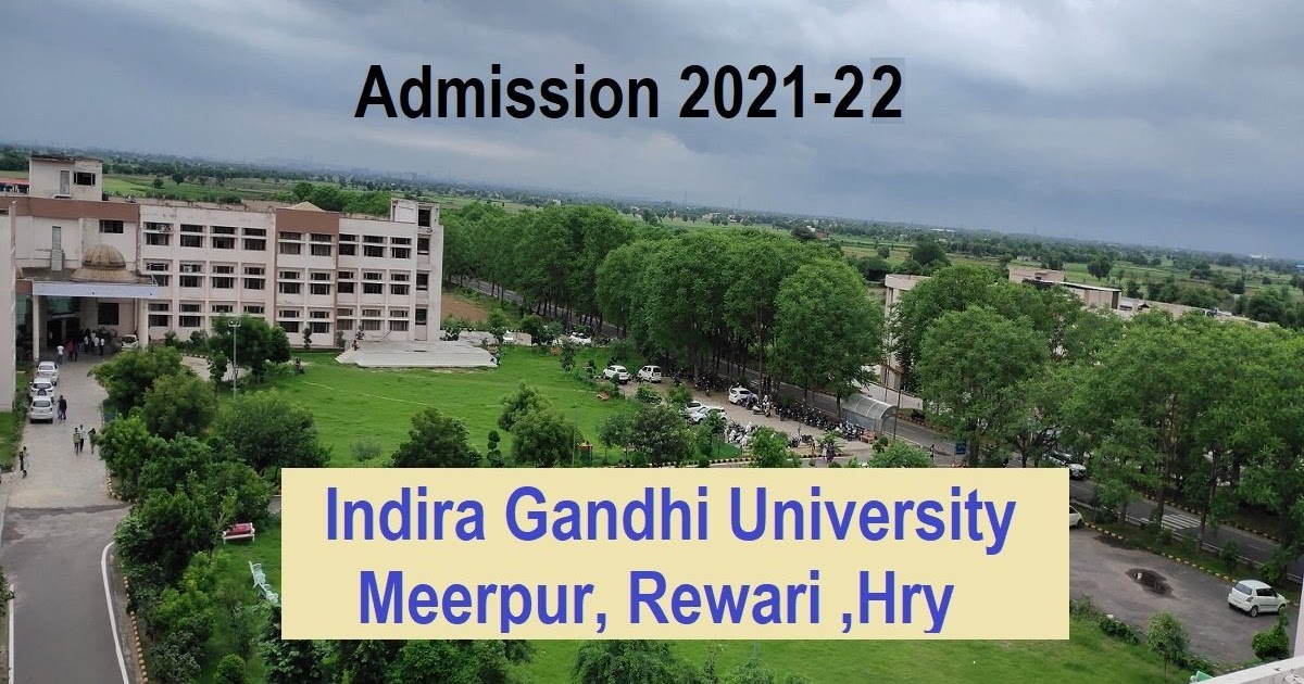 Indira Gandhi University IGU Meerpur Rewari Online Admission 2021